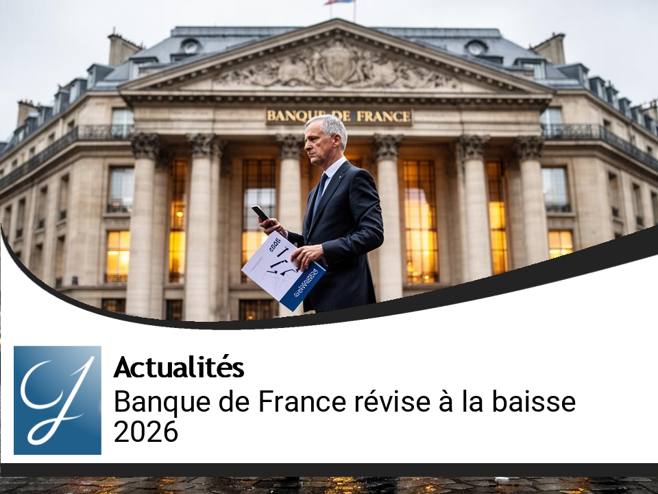 Révisions à la baisse : Banque de France ajuste ses prévisions 2026